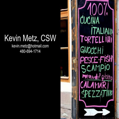 Kevin Metz Resume | PPSX | Alcoholic Beverages | Food & Drink