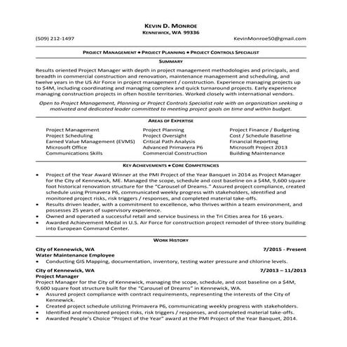Kevin monroe resume | PDF