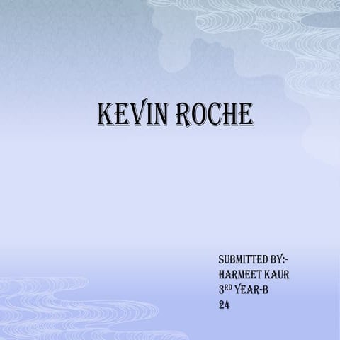 Kevin roche | PPT