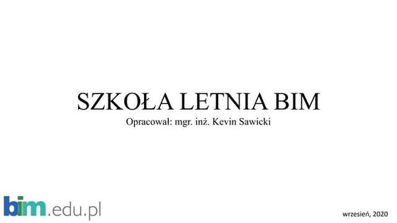 Piotr Dziembowski - BIM School in Krakow, Poland | PDF