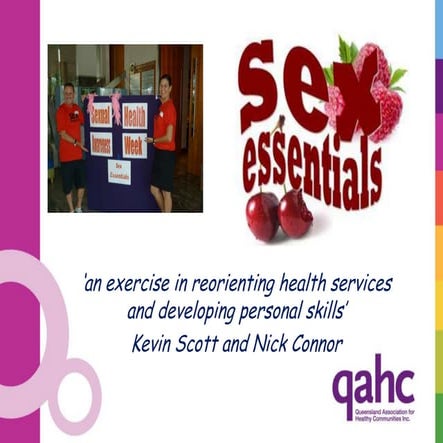 Sex Essentials An Exercise In Reorienting Health Services And