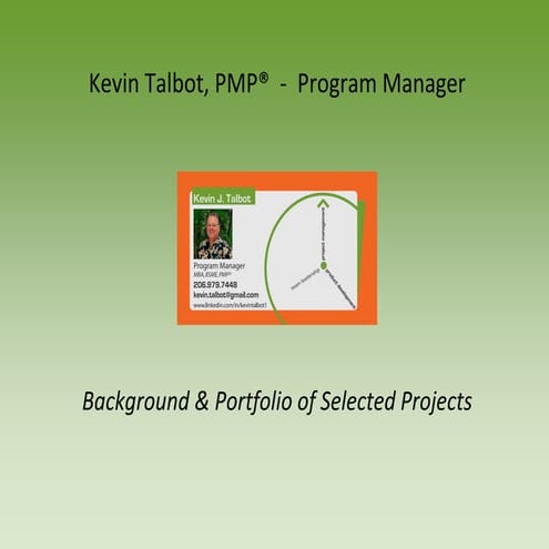 Kevin Talbot - Project Portfolio | PDF