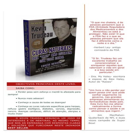 Kevin trudeau curas naturais que eles nao querem que voce saiba | PDF
