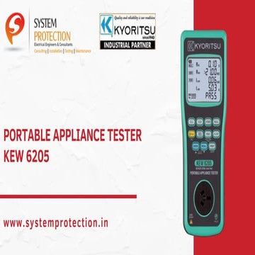RCD TESTER KEW 5410| KYORITSU | System Protection | PDF