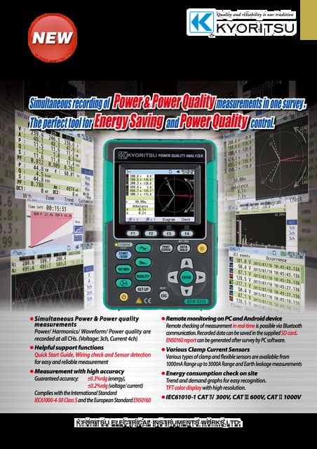 Power Quality Analyzer Kew 6315 | PDF Power Quality Analyzer Kew 6315 | PDF