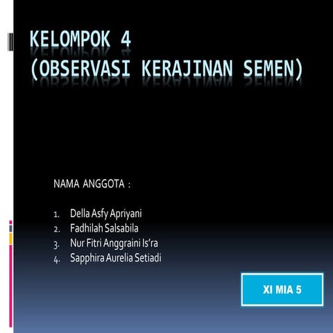 Kelompok 4 KWU (semen) | PPT