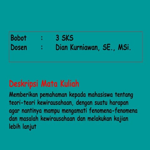 Kewirausahaan silabi fe unsil | PPT