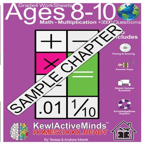 Kewlactiveminds Grade 4 Math Multiplication Worksheets Sample Chapter