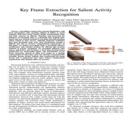 Key Frame Extraction for Salient Activity Recognition | PDF