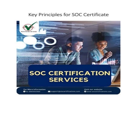 Key Principles for SOC Certificate | PDF