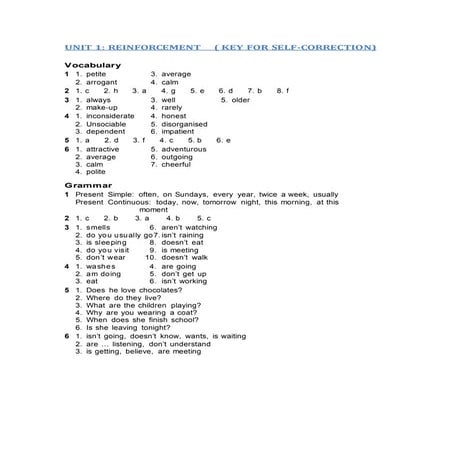 Reinforcement unit 6 key | DOCX