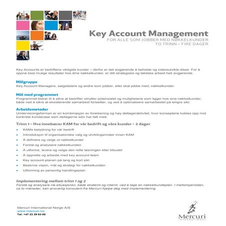Kurs i Key Account Management - Få mer ut av KAM rollen | PDF