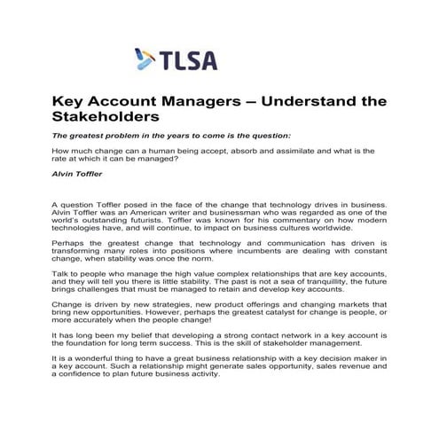 Key Account Managers – Understand the Stakeholders - TLSA.pdf