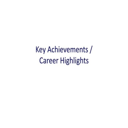 Key achievements | PDF