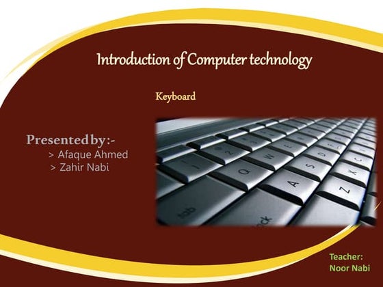 History of keyboards | PPTX | Computer Peripherals | Computing