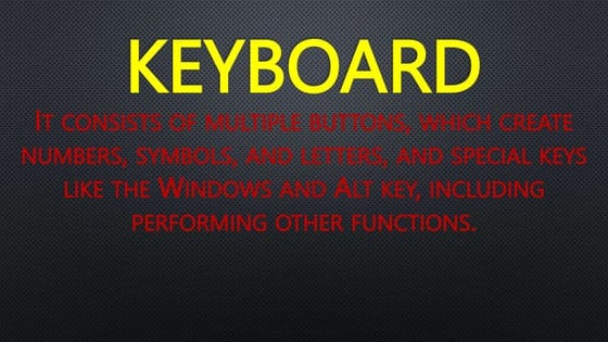 Parts of keyboard and proper handling | PPT