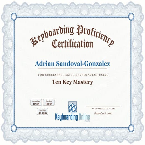 Keyboarding Certificate | PPT