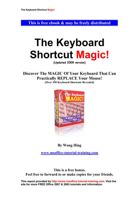 Microsoft office shortcut keys | PDF