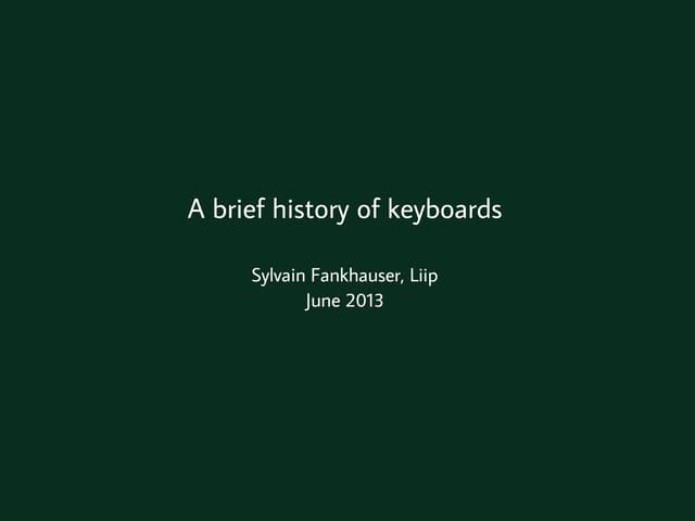 History of keyboards | PPTX