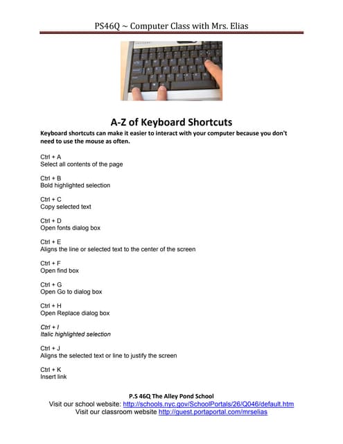 Basic computer shortcut keys | PPT