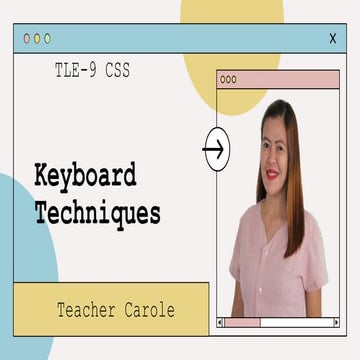 Parts of keyboard and proper handling | PPT