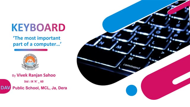 Ppt On Keyboard Pptx Computer Peripherals Computing