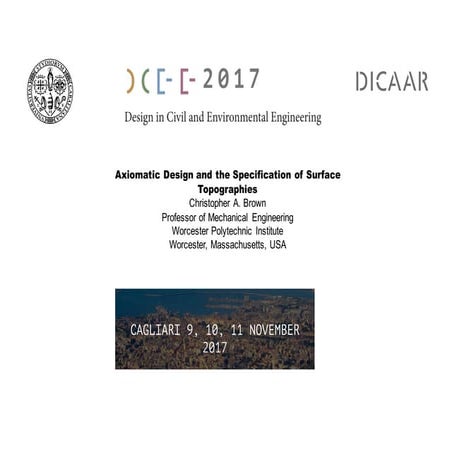Axiomatic Design and the Specification of Surface Topographies | PPT