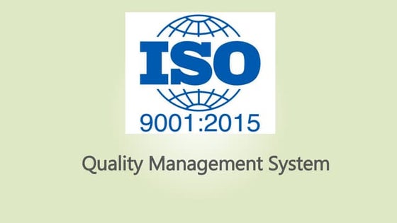 ISO 9001 2015 Overview presentation | PPT