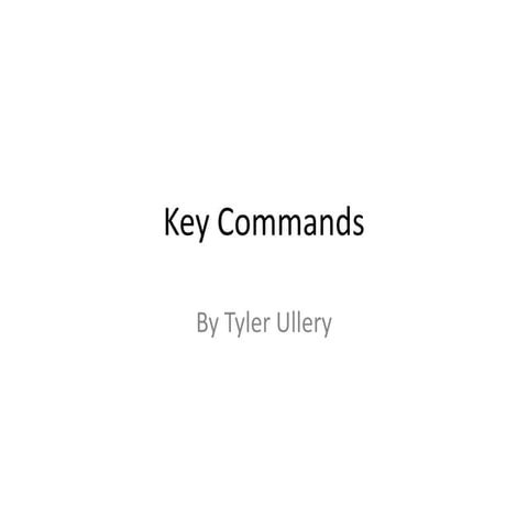 Key commands | PPT