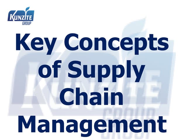 Basic concepts of supply chain management | DOCX