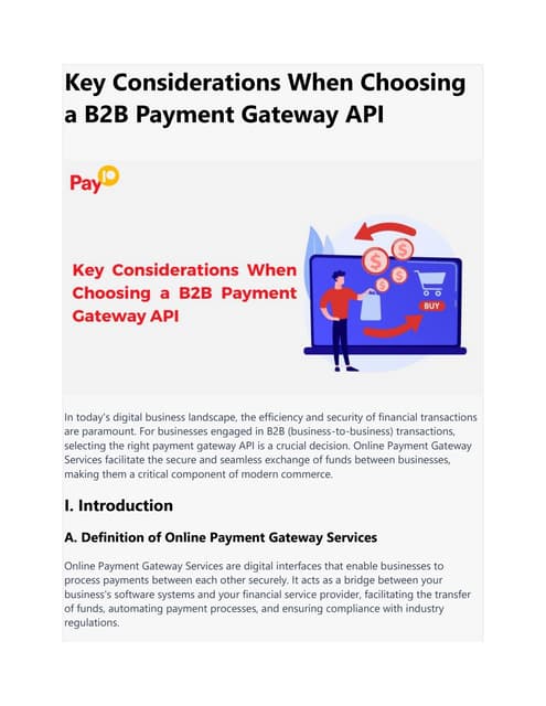 Advantages & Disadvantages of Using Multiple Payment Gateway | PDF