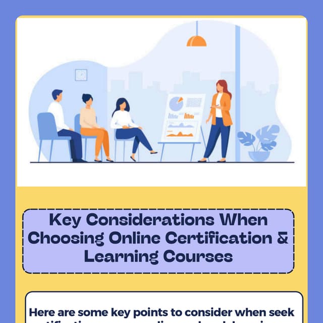 Key Considerations When Choosing Online Certification & Learning ...