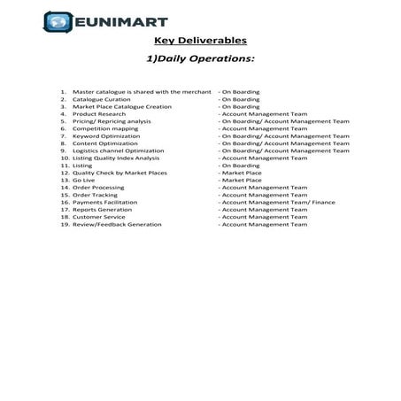 Key deliverables | PDF