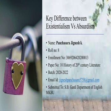 Key difference between Existentialism vs Absurdism | PPTX