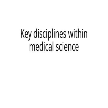 World of medical science and its related terminology | PPTX