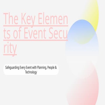 Key Elements of Event Security - ICORP Security | PPTX