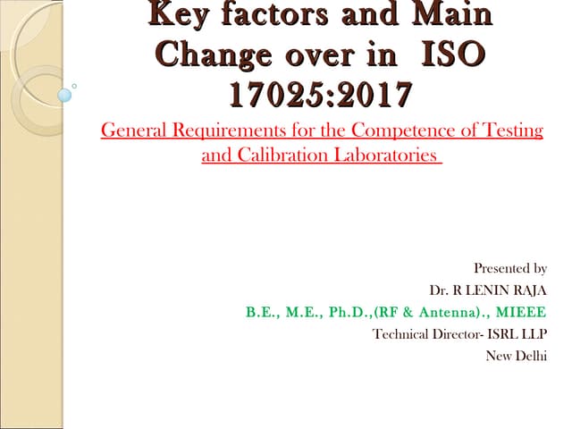 ISO/IEC 17025:2017 Required documentation | PDF