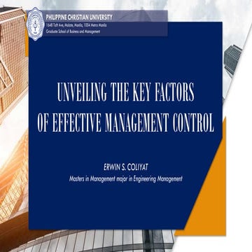 Key Factors of Effective Management Control.pdf | Business ...