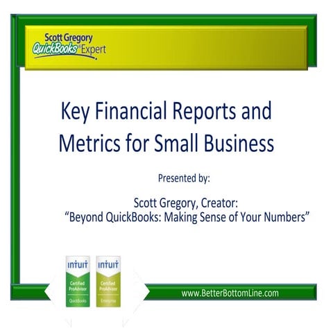 Key financial reports and metrics for small business | PPT