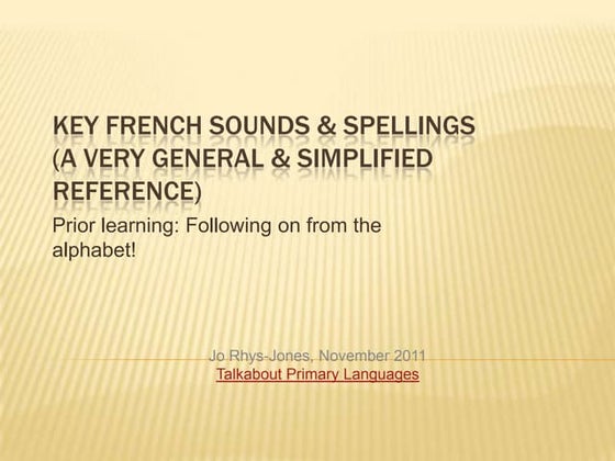 French phonics short | PPT