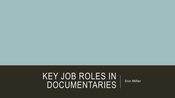 Job Roles 'x factor' | PPT