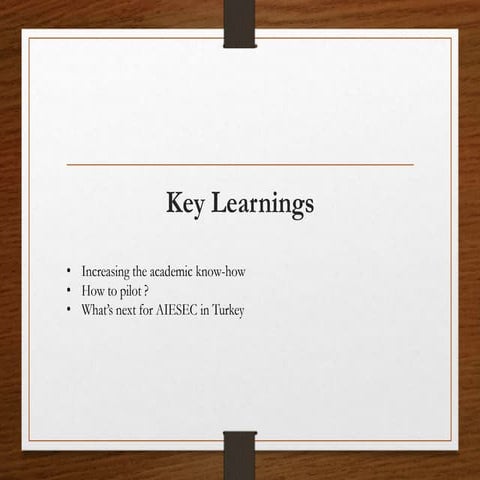 Key learnings | PPT