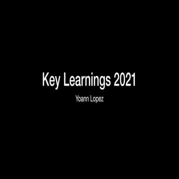 Key learnings 2021 | PDF