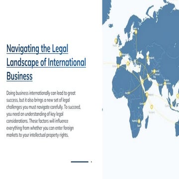 Key Legal Considerations in International Business and Law | PPT