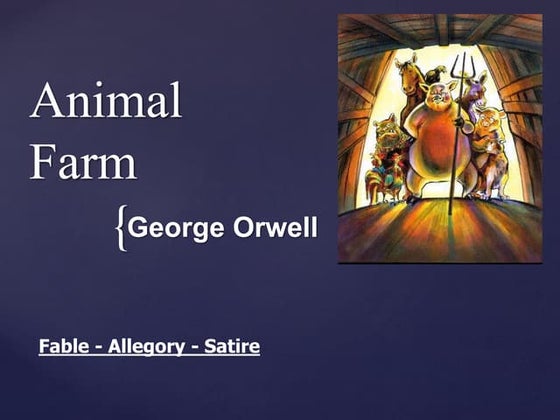 Chapter 1 - language techniques in Animal Farm - George Orwell | PPT