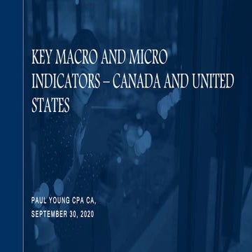 Key Macro/Micro Indicators - Canada and USA - July 2020 and August 2020 ...