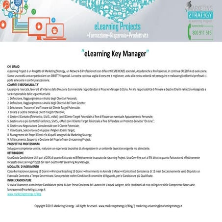 Strutturazione Corso Call Center Manager | PDF