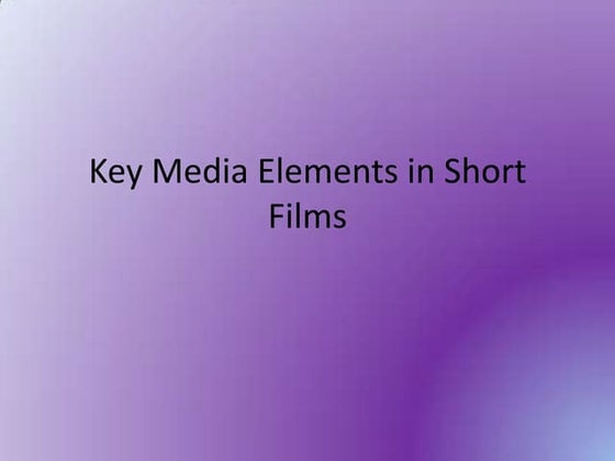 Codes and conventions of short films | PPT