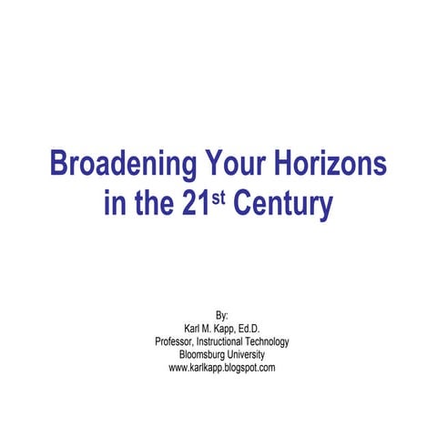 Broadening Horizons | PPT