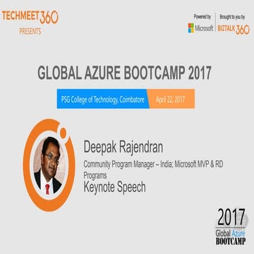 GAB-2017 Keynote Speech by Deepak Rajendran | PPT